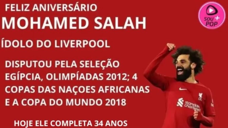 Aniversário de 34 anos de Mohamed Salah - Sou Mais Pop